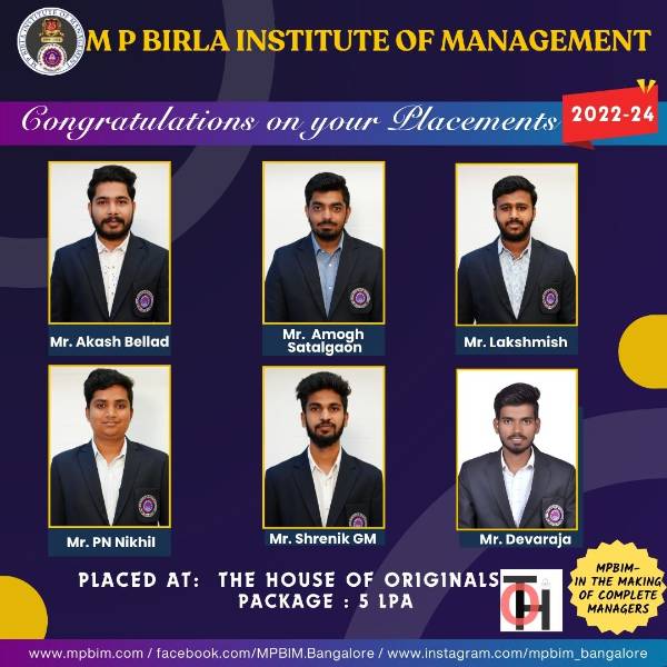 | M.P. BIRLA INSTITUTE OF MANAGEMENT